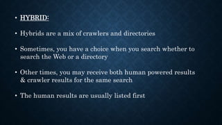 Search engines | PPTX