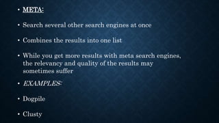 Search engines | PPTX