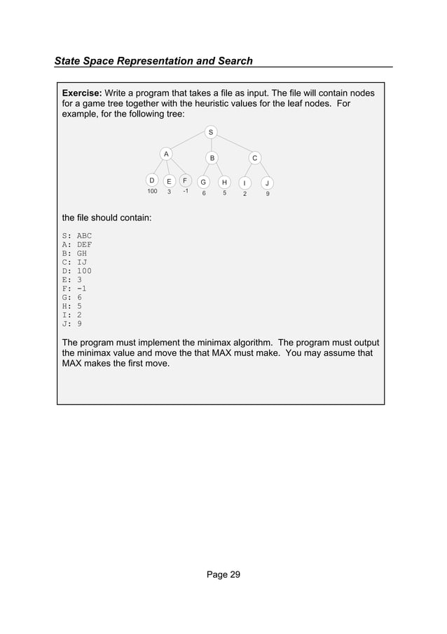 State Space Representation And Search
