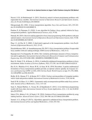 Search for an optimal solution to vague traffic problems using the psk method | PDF