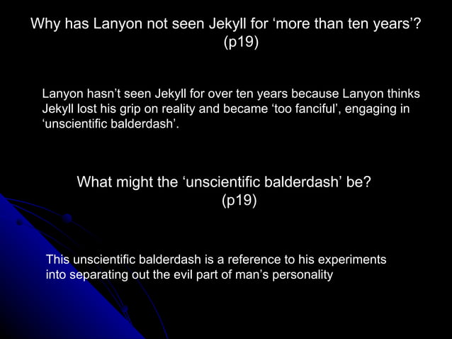 Jekyll and Hyde Chapter 2 | PPT