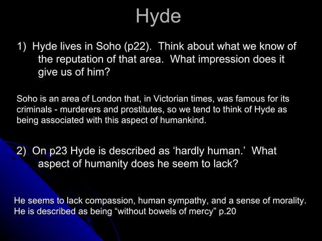 Jekyll and Hyde Chapter 2 | PPT