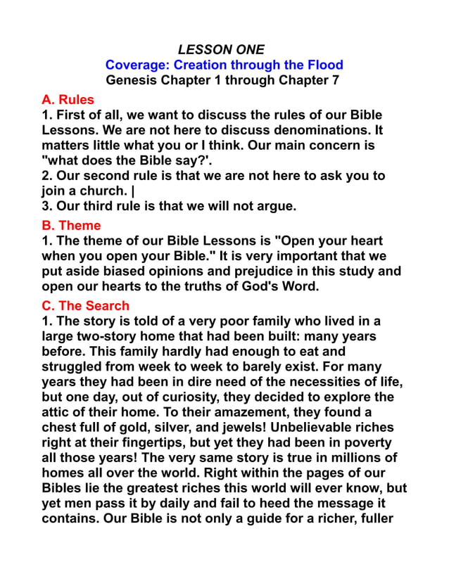 Search for truth lesson one | PDF