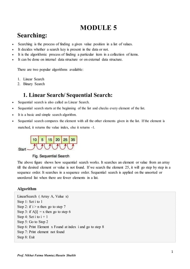 MODULE 5-Searching and-sorting | DOCX