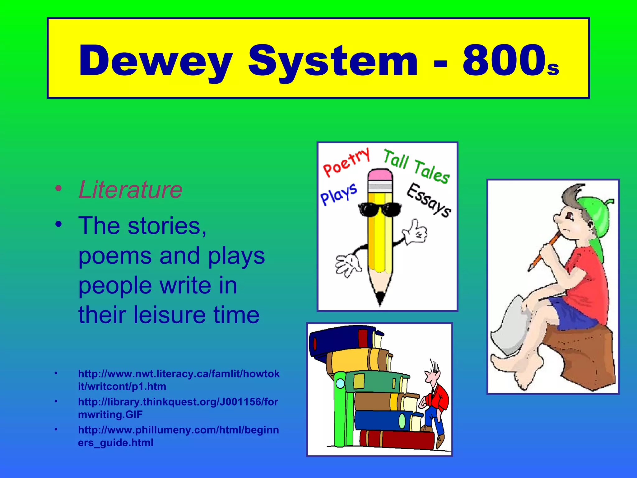 Searching for Books - Dewey Decimal System | PPT