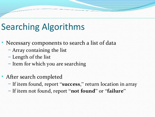 Searching Algorithms 
