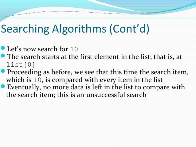 Searching algorithms