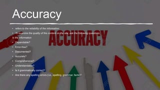 Searching and evaluating internet resources | PPTX