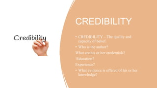 Searching and evaluating internet resources | PPTX