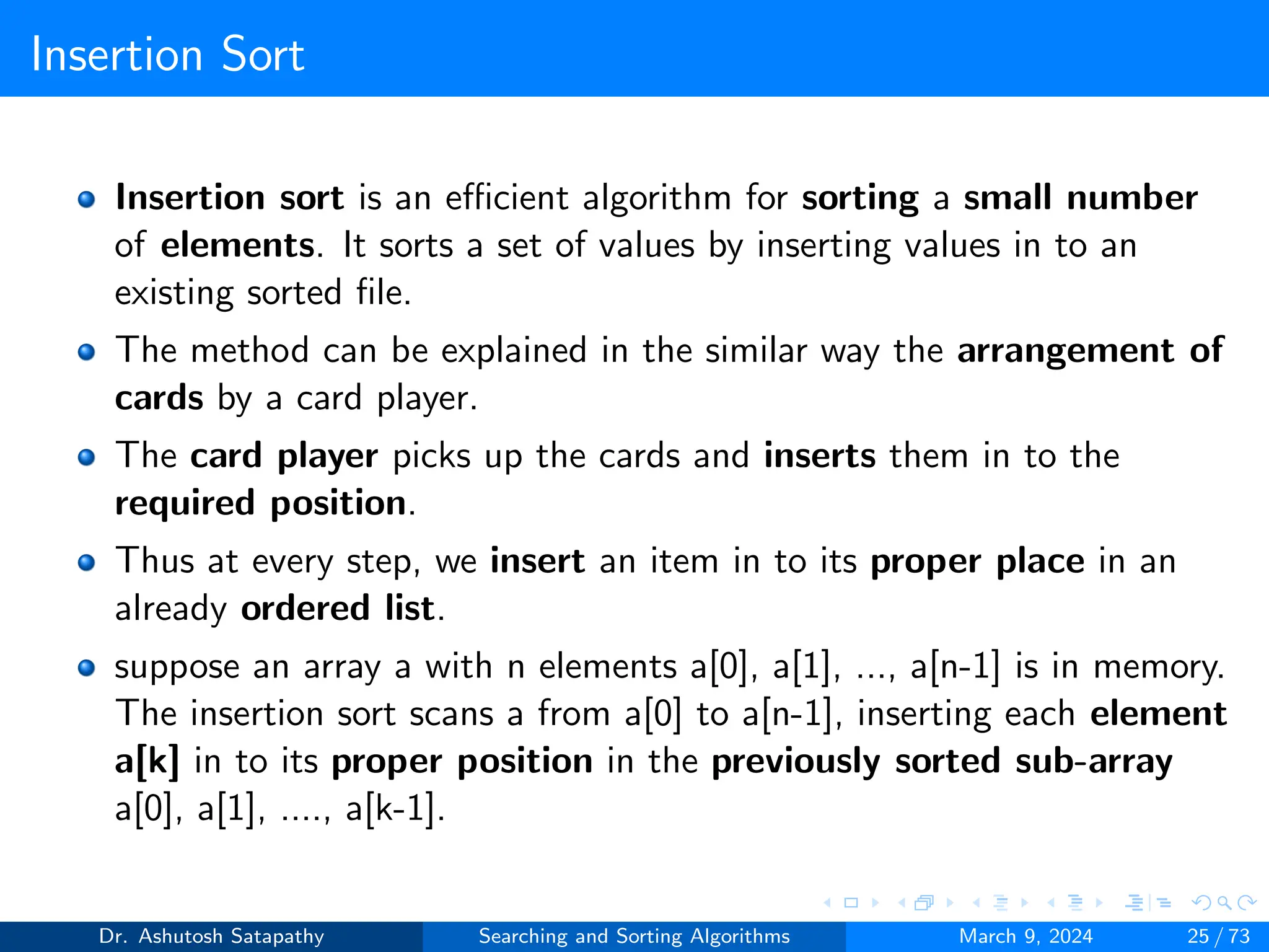 Searching And Sorting Algorithms Ppt 