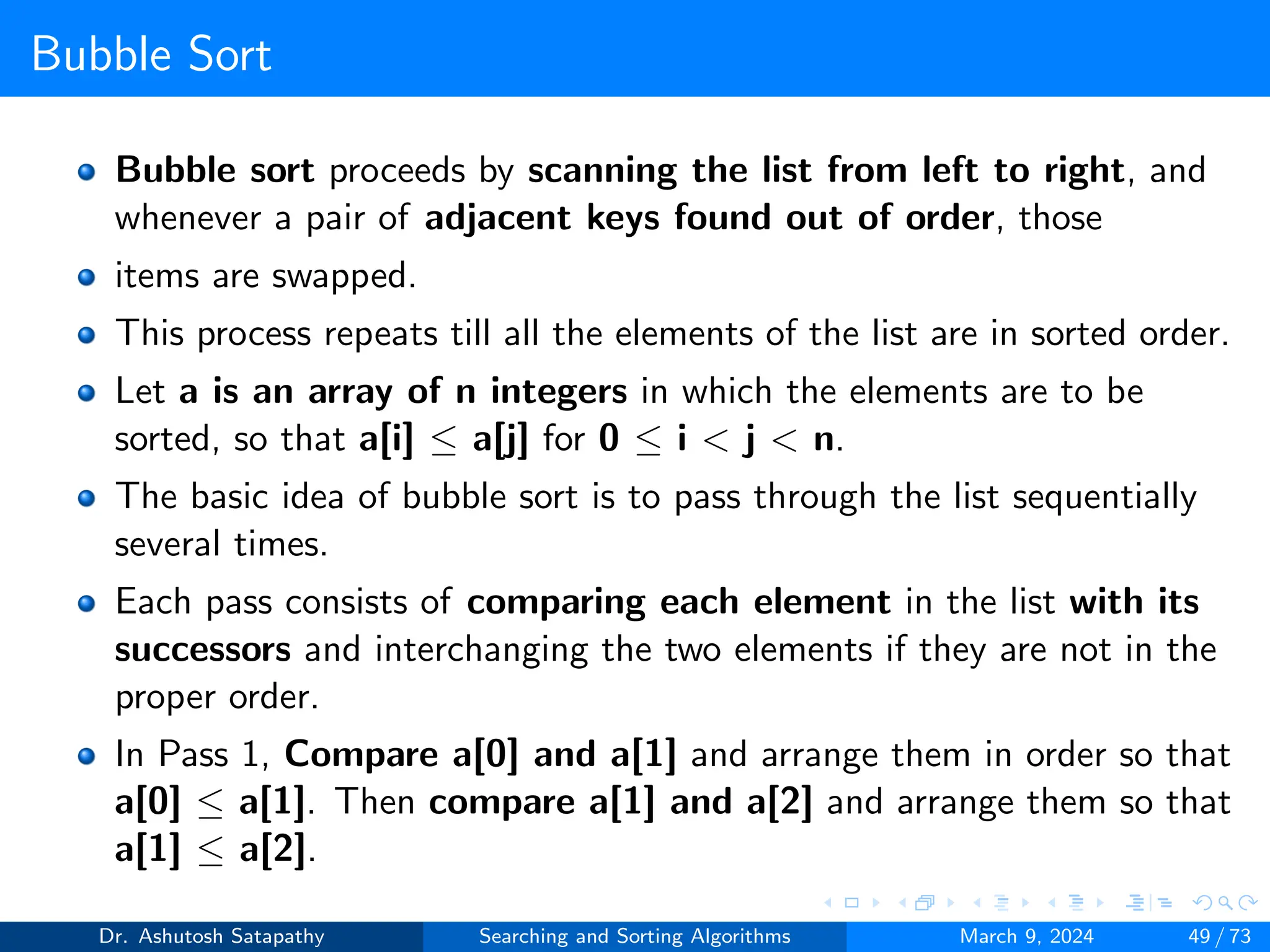 Searching and Sorting Algorithms | PDF