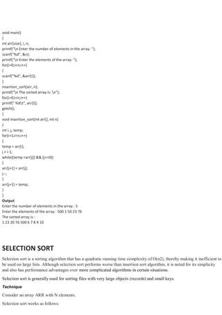 Searching and Sorting in Data Structures with examples | PDF