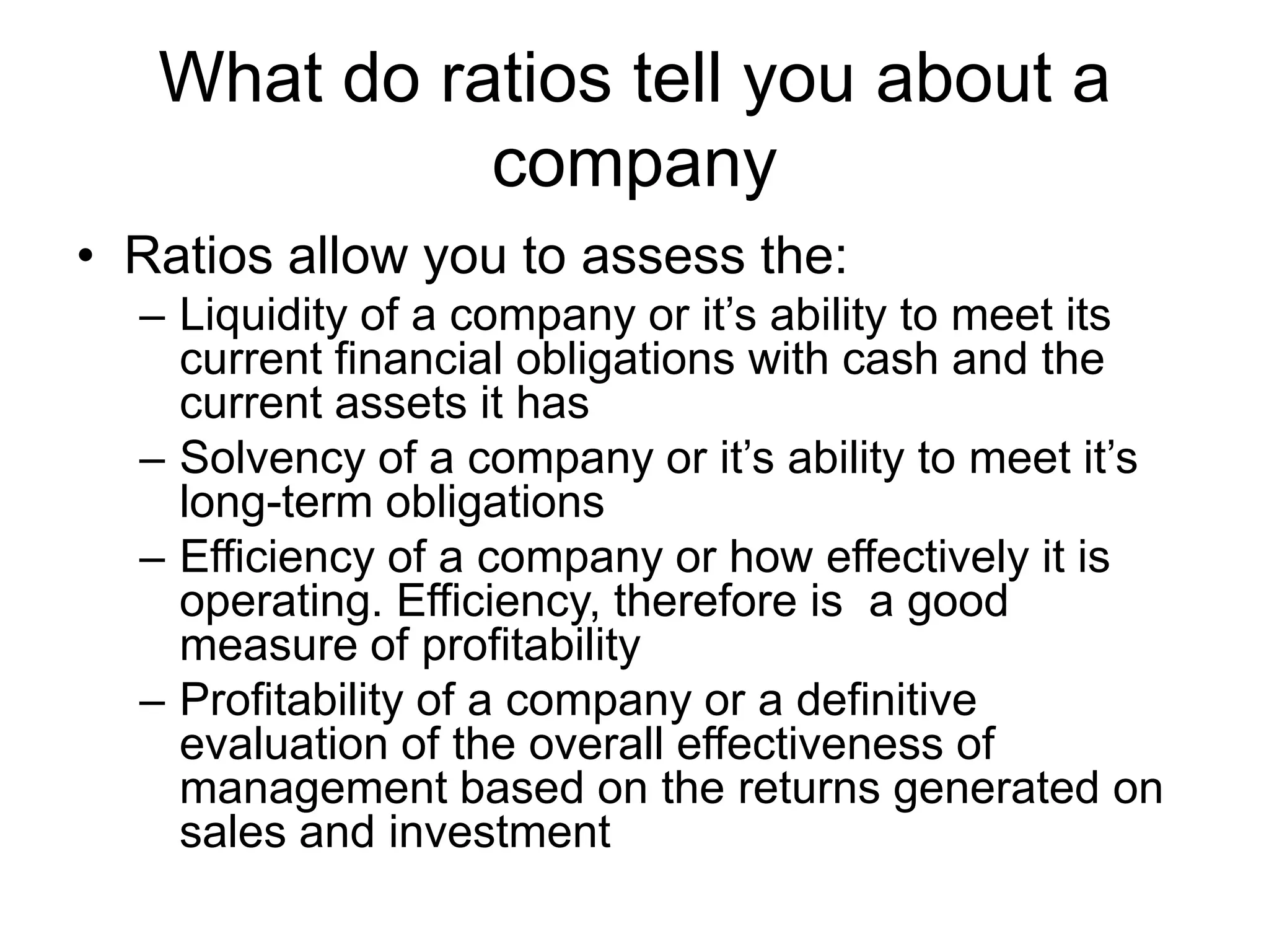 Using FAME to look at ratios | PPTX