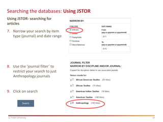 Searching jstor | PPT