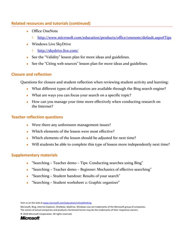 Searching lessonplan beginner | PDF