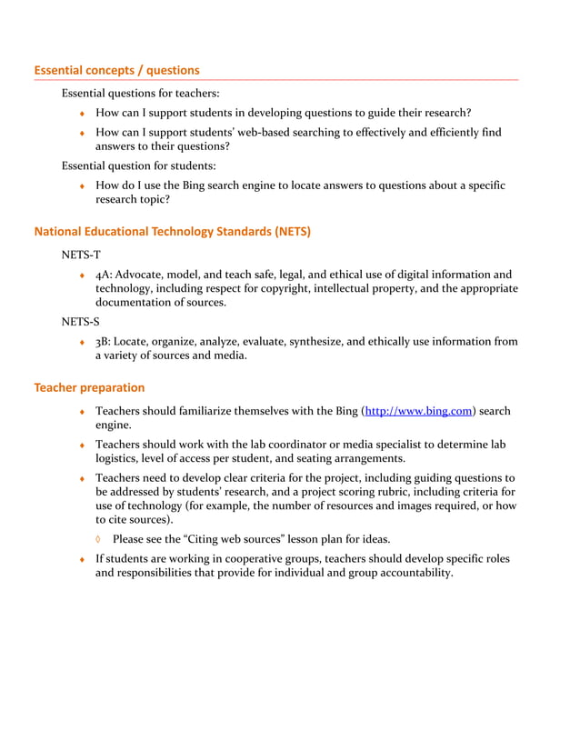 Searching lessonplan intermediate | PDF