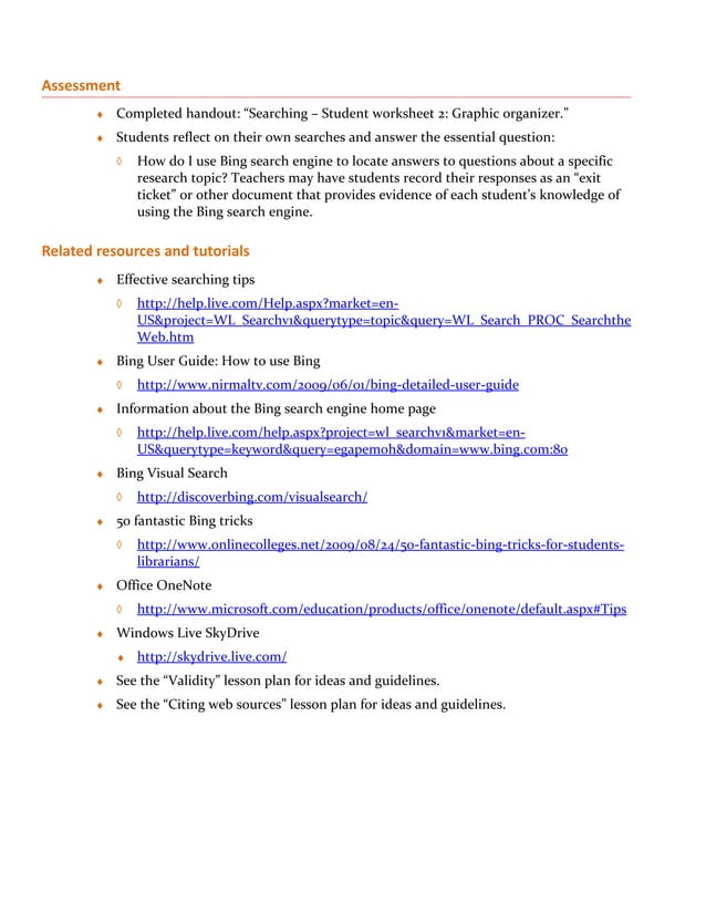 Searching lessonplan intermediate | PDF