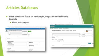 Searching library databases | PPTX