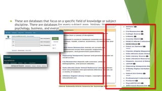 Searching library databases | PPTX