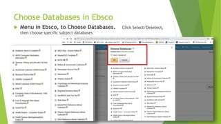 Searching library databases | PPTX