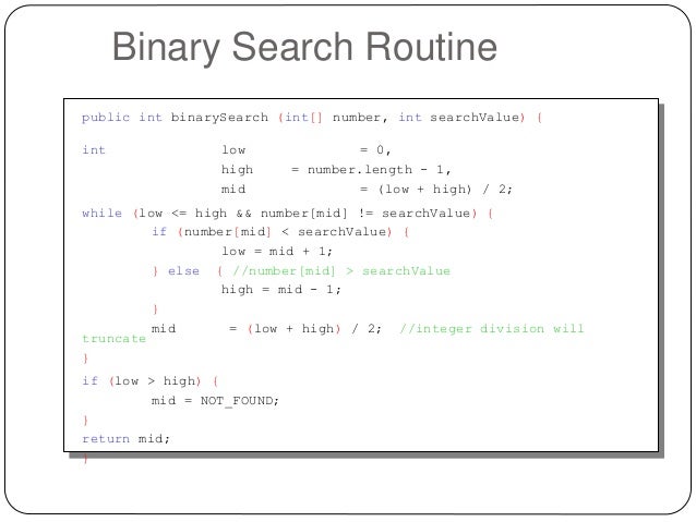 Searching linear & binary search