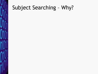 Searching secondary databases | PPTX