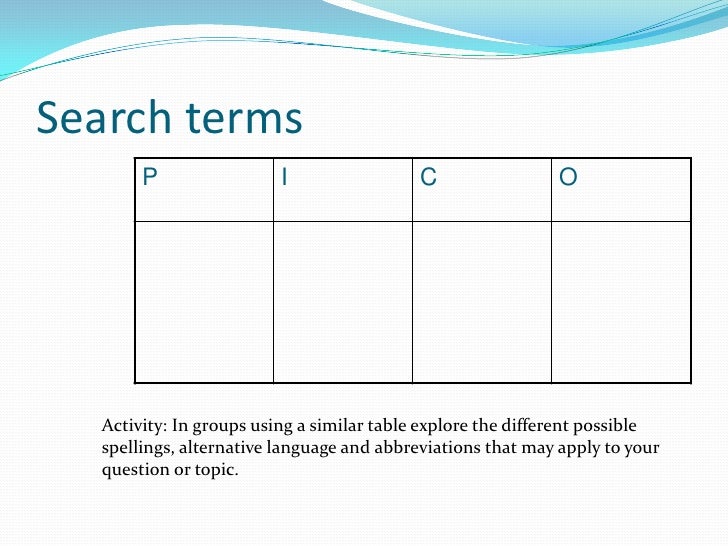 Searching skills and the facet analysis reviewed jun2012