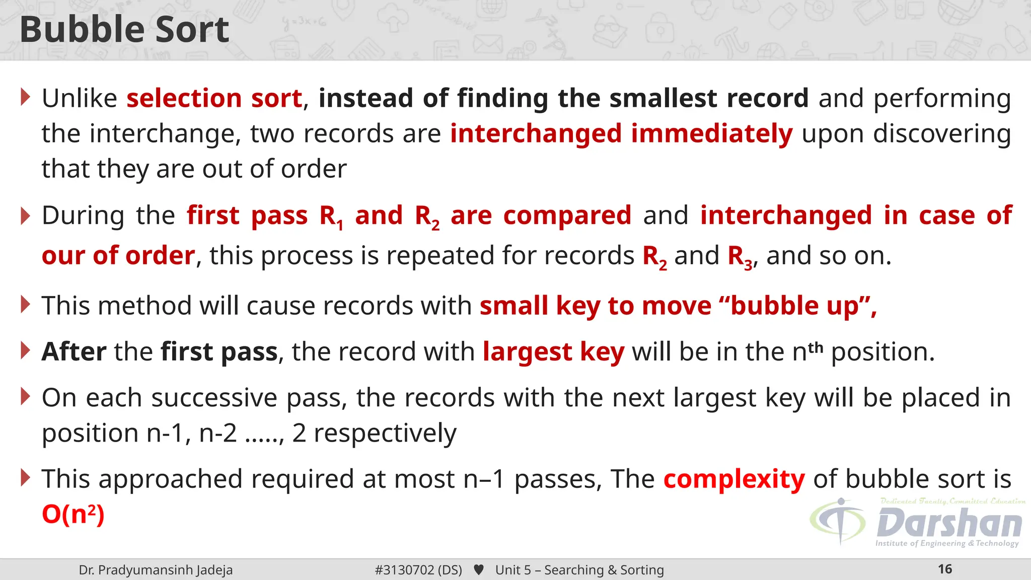 Searching & Sorting notes for reference ds | PPTX
