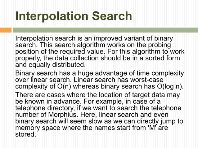 Searching Techniques In Data Structure And Algorithm Pptx Search Internet