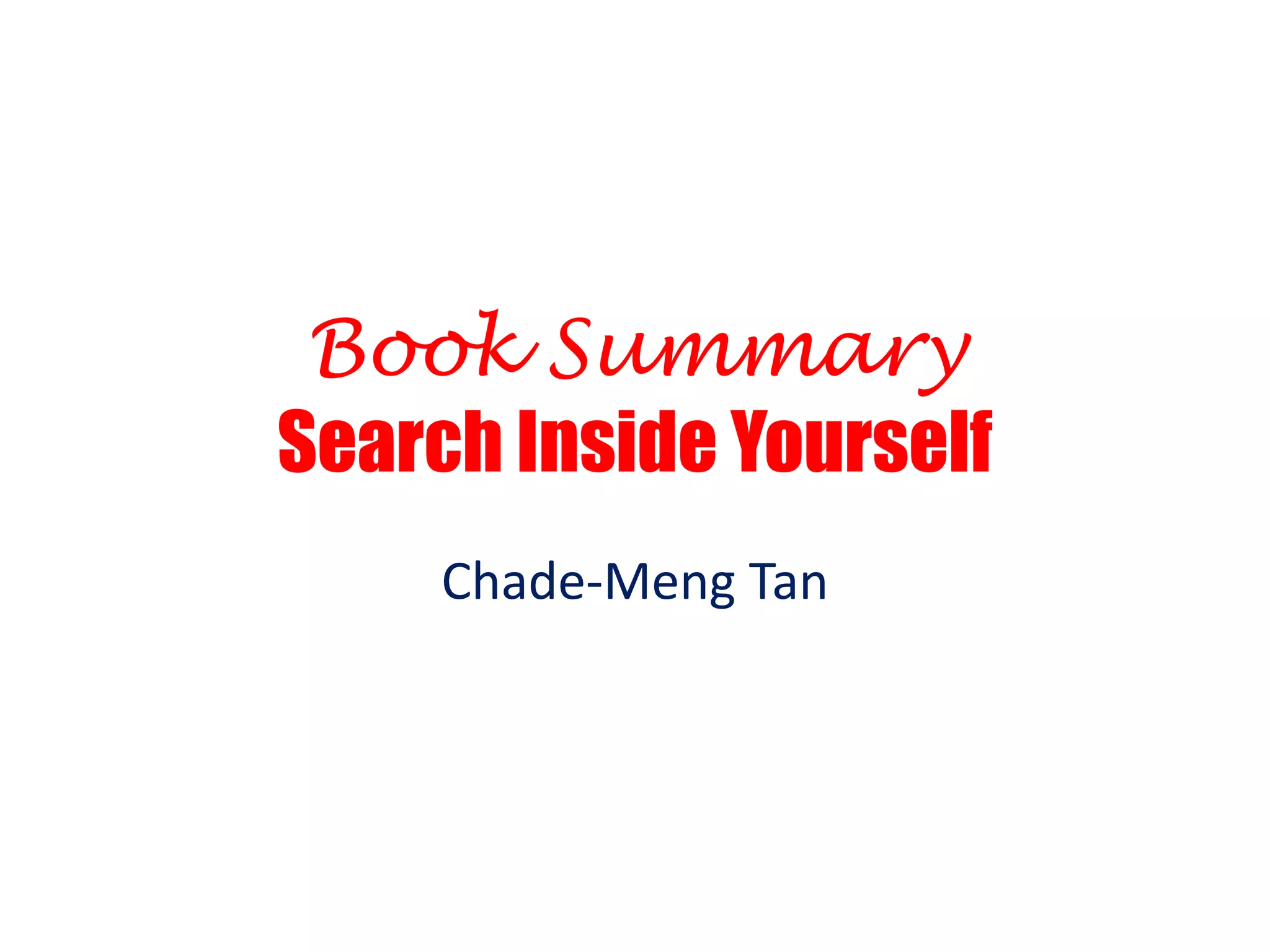 Search-Inside-Yourself Booksummary | PDF