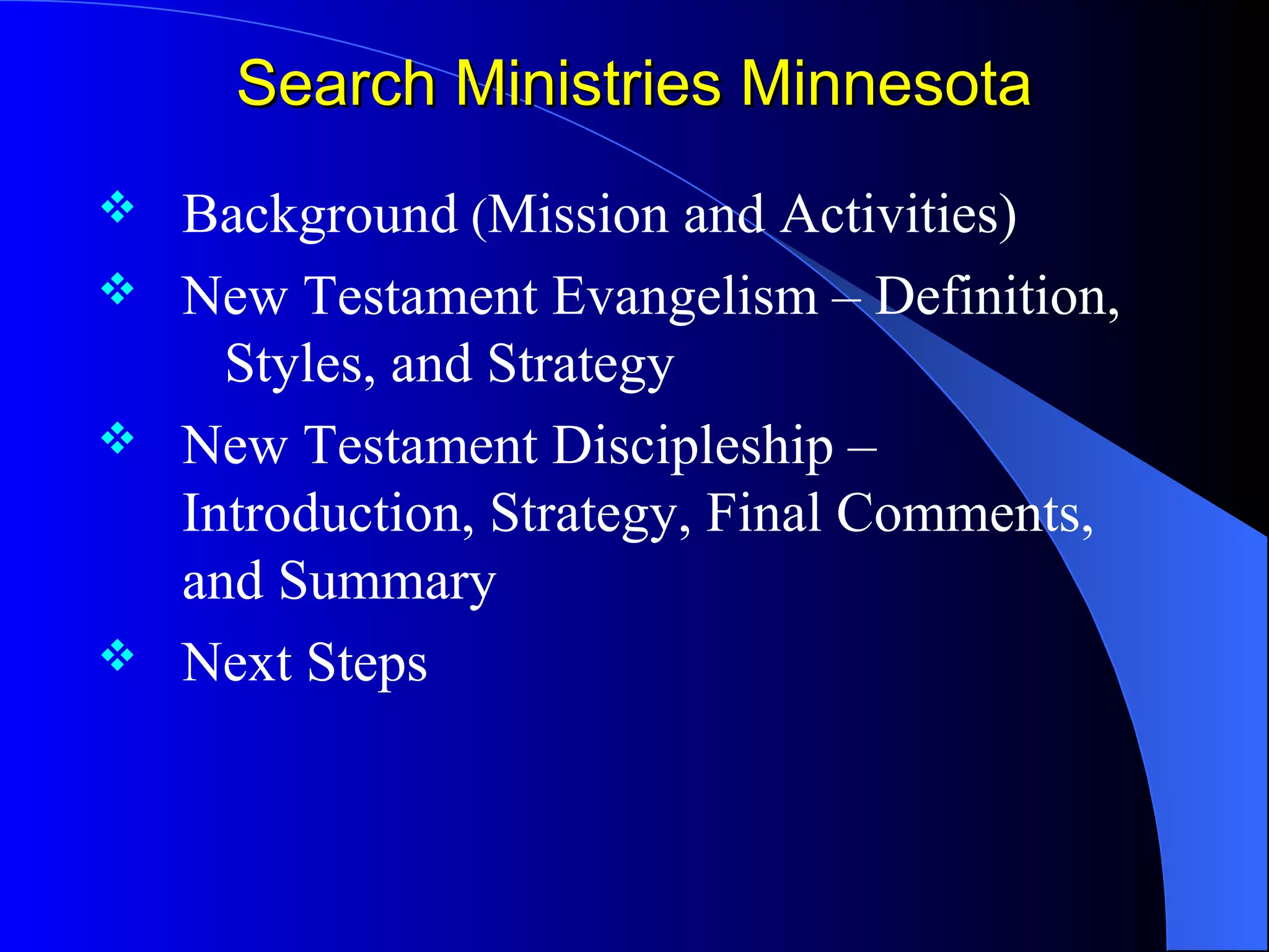 Search ministries minnesota | PPT