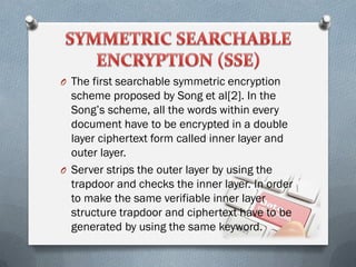 Search on encrypted data | PDF