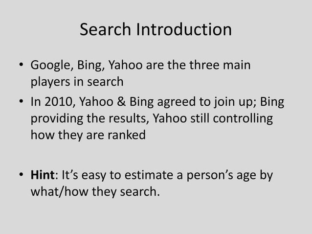 Search overview | PPTX