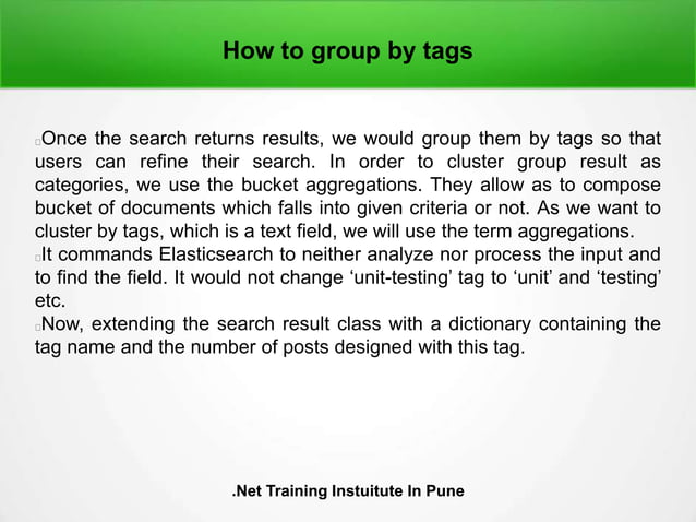 Building A Search Page with Elasticsearch and .NET- II | PPT