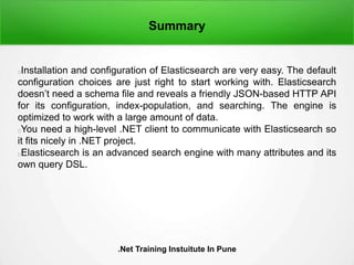 Building A Search Page with Elasticsearch and .NET- II | PPT