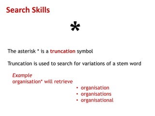 Search skills | PPTX | Search | Internet