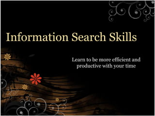 Information Search Skills | PPTX