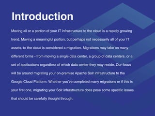 Five Considerations When Migrating Your On-Premise Solr Infrastructure ...