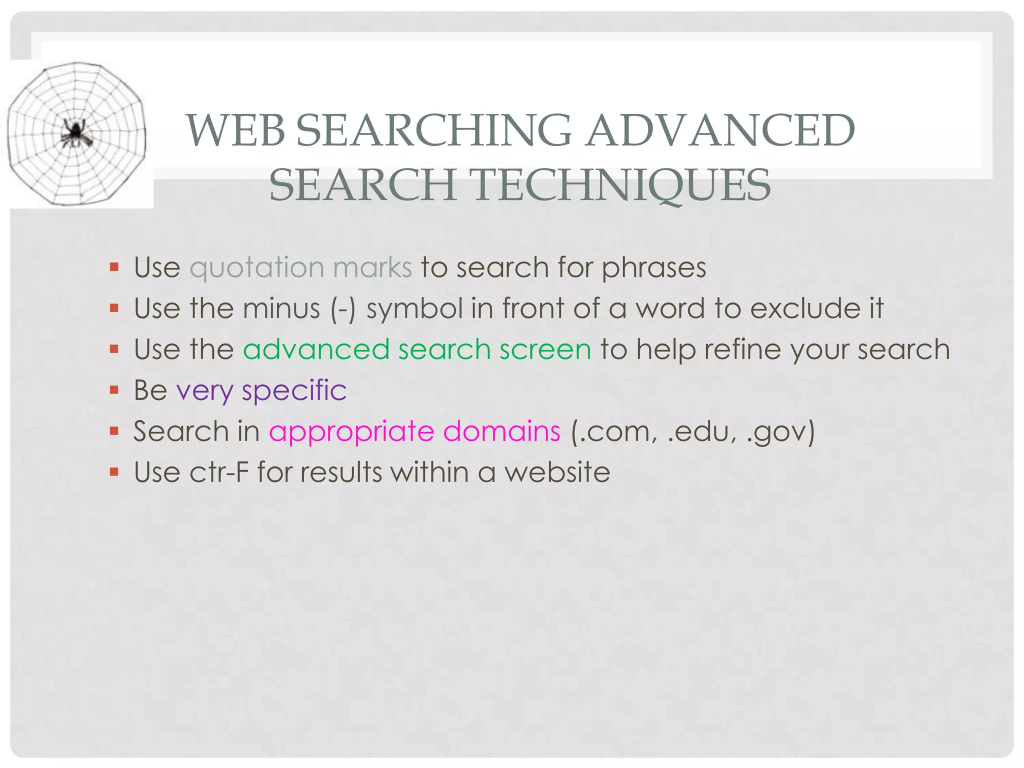 General Search Strategies | PPT
