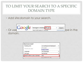 General Search Strategies | PPTX