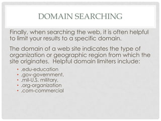 General Search Strategies | PPTX