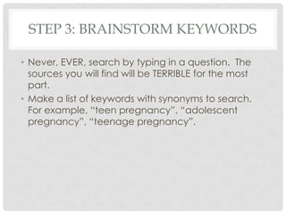 General Search Strategies | PPT