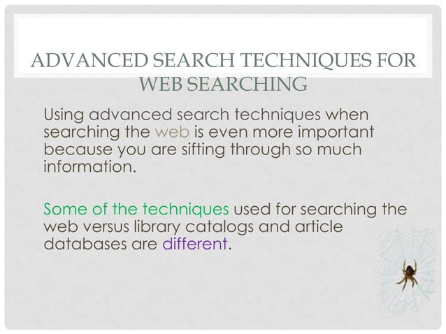 General Search Strategies | PPT