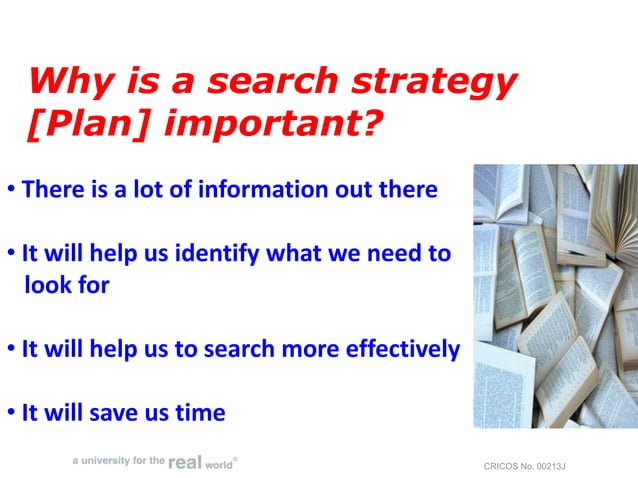 Developing a Search Strategy | PPT
