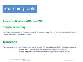 Developing a Search Strategy | PPT