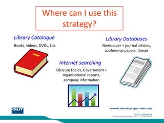 Developing a Search Strategy | PPT