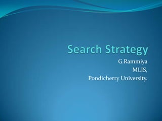 Search strategy | PPT