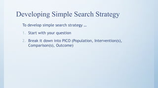 Search strategy | PPT