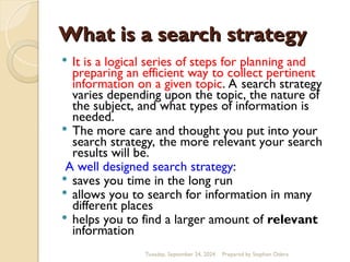 Search strategy.ppt k | PPT