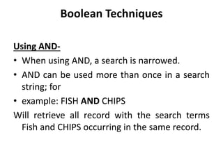 Search strategy with boolean method | PPTX